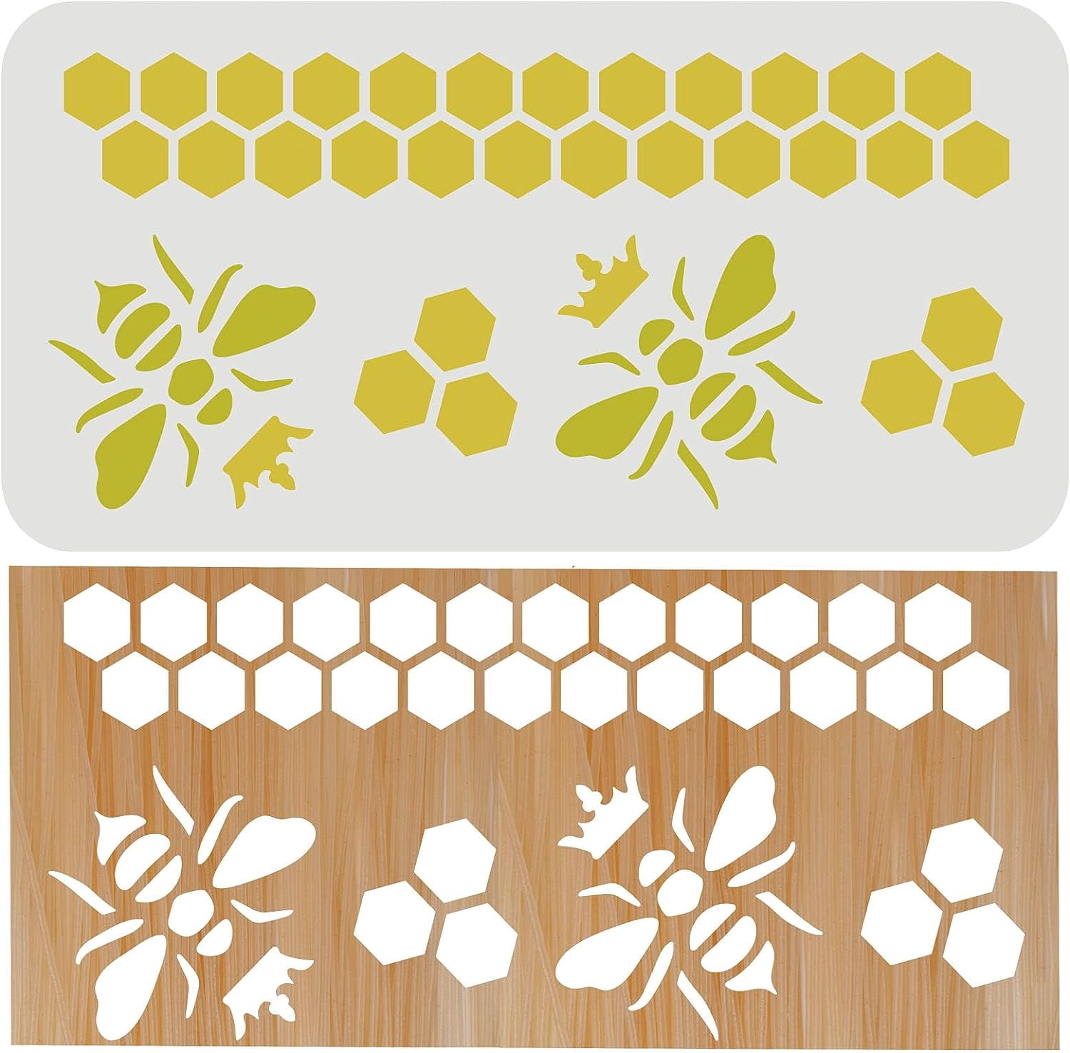 Bee Border Stencil 11.8x5.9 inch Bee Honeycomb Stencils Reusable ...