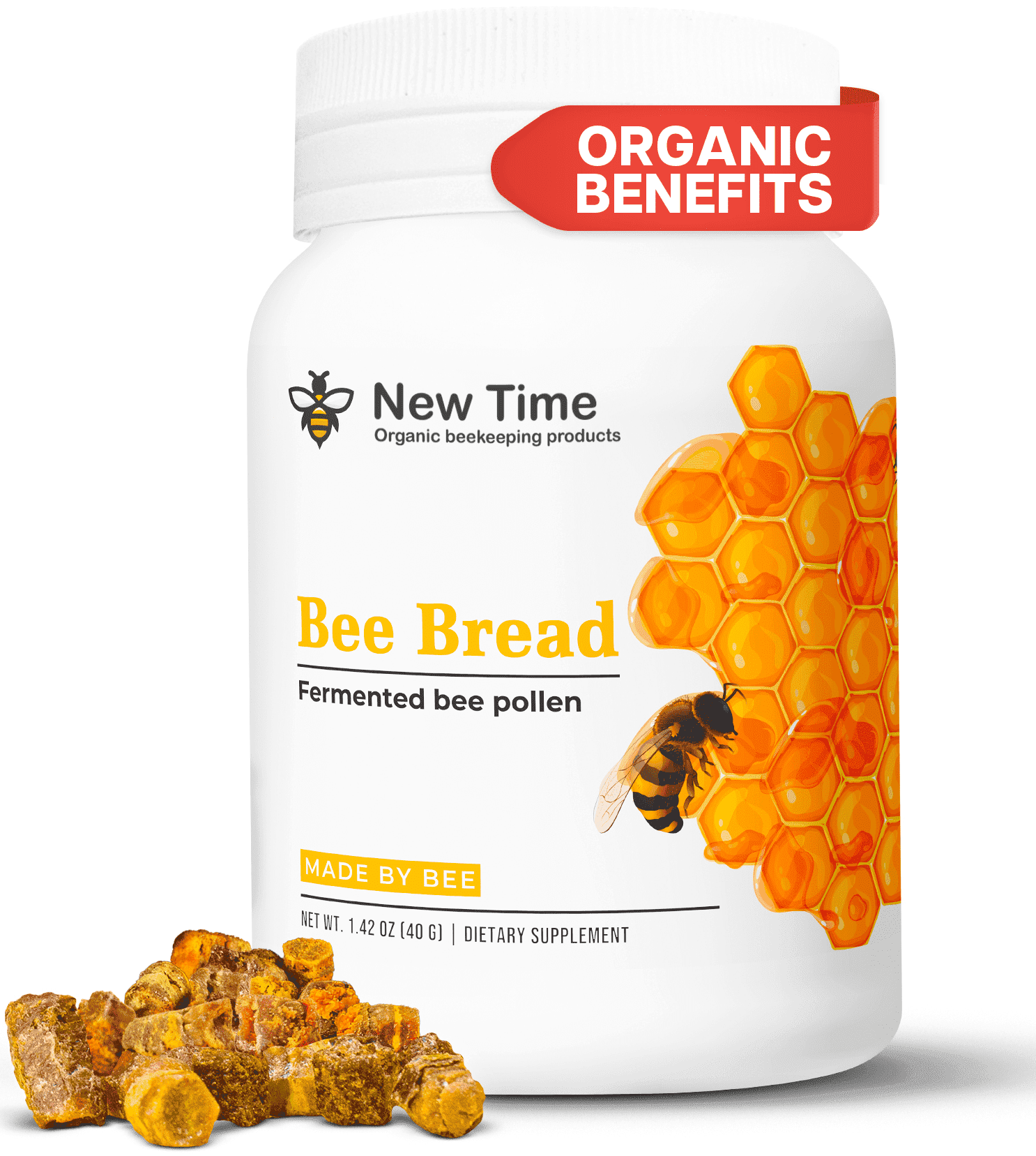 Bee Bread 40g, Fermented Bee Pollen 100% Natural and Organic ...