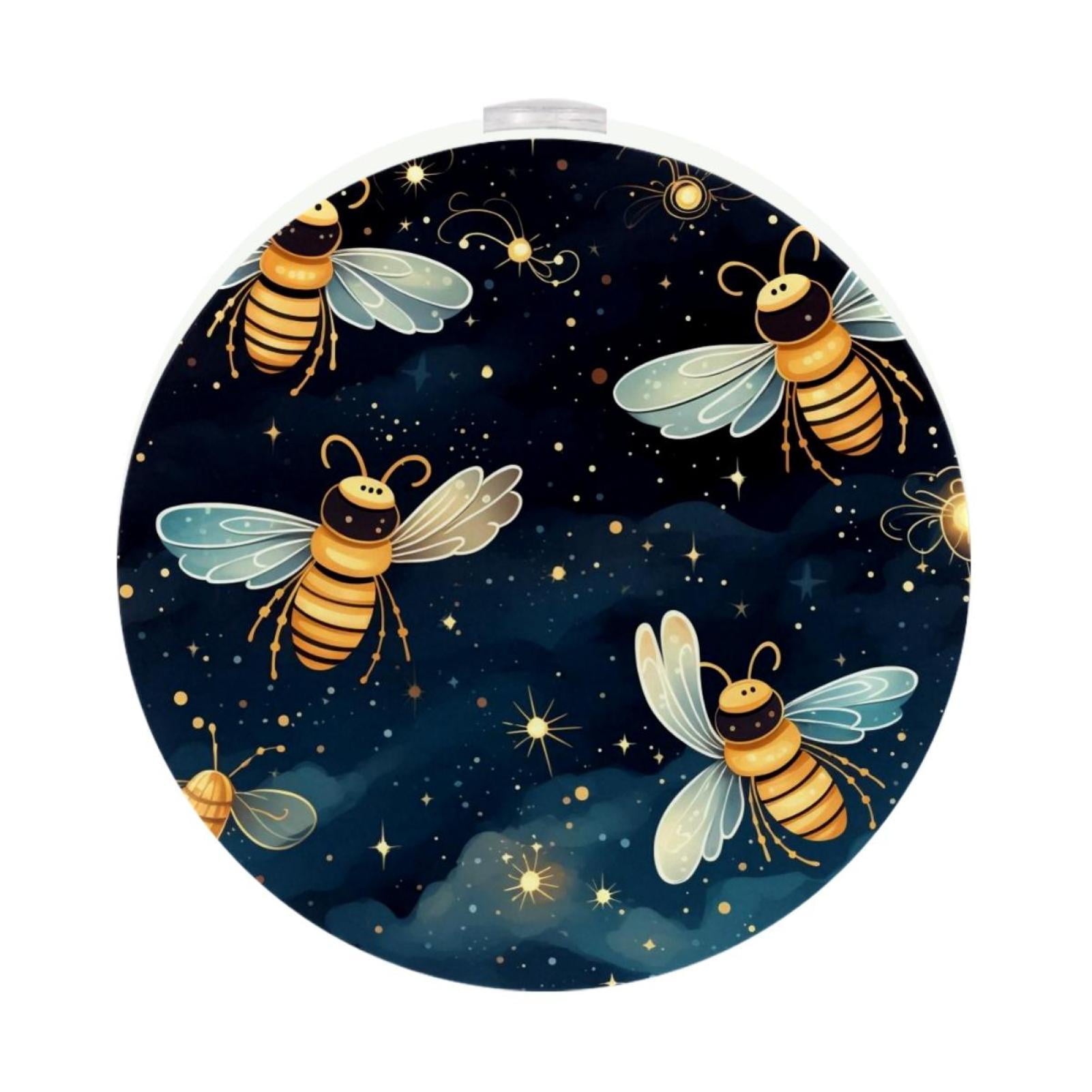 Bee Bright and Compact LED Round Night Light - Set of 2, Energy ...
