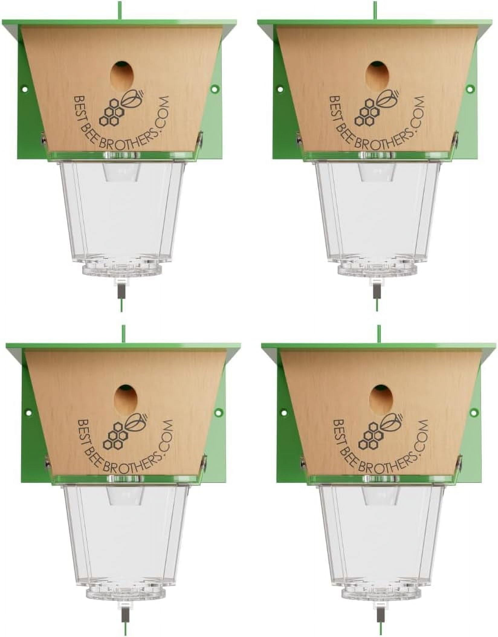 Bee Brothers Ultimate Carpenter Bee Trap for Outside with Large, Clear ...