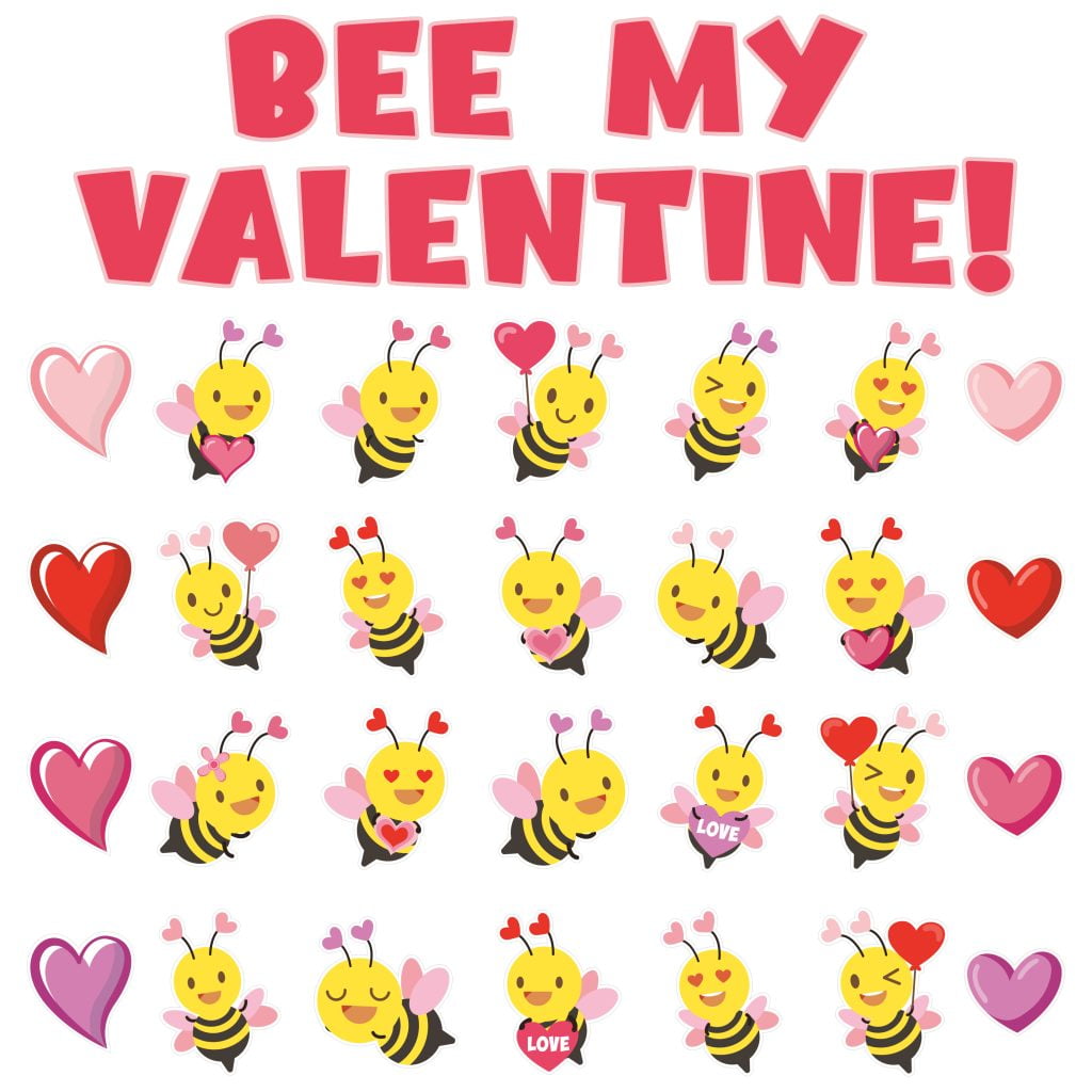 Bee Bulletin Board Cutouts Heart Accents Name Tags Classroom Decoration ...