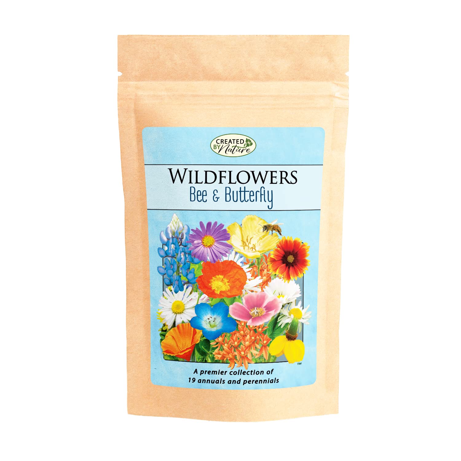 Bee & Butterfly Wildflower Seed Mix - 19 Varieties of Wild Flowers to ...