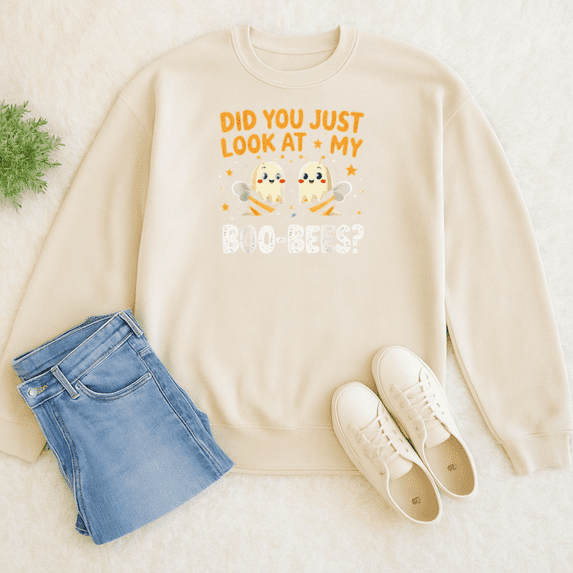 Bee Cartoon Funny Holiday Did You Just Look At My Boo-Bees Sweatshirt ...