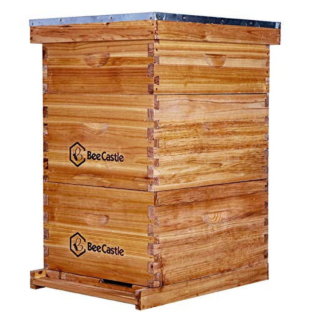 Bee Castle 10-Frame Complete Bee Hives Starter Kit, Honey Equipment ...