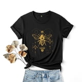Bee Circle Graphic T-Shirt: Soft Cotton-Blend Insect Tee - Walmart.com