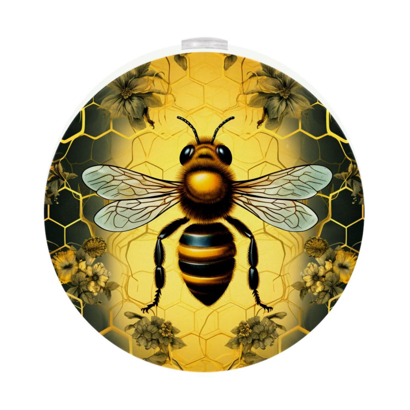 Bee Circular Night Light - 2-Pack Induction Control LED Wall Light ...