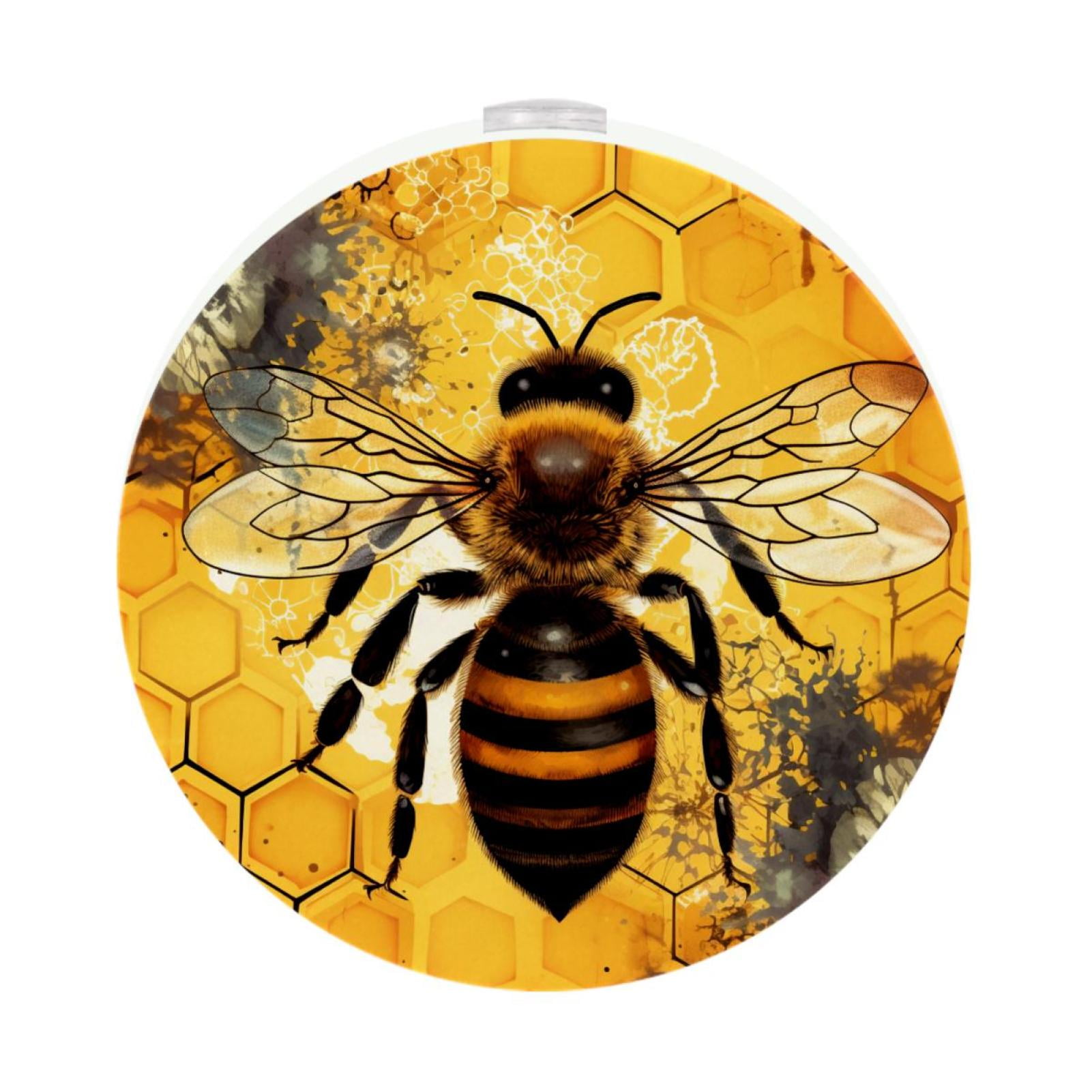 Bee Circular Night Light - 2 Pack LED Induction Wall Night Lights Set ...