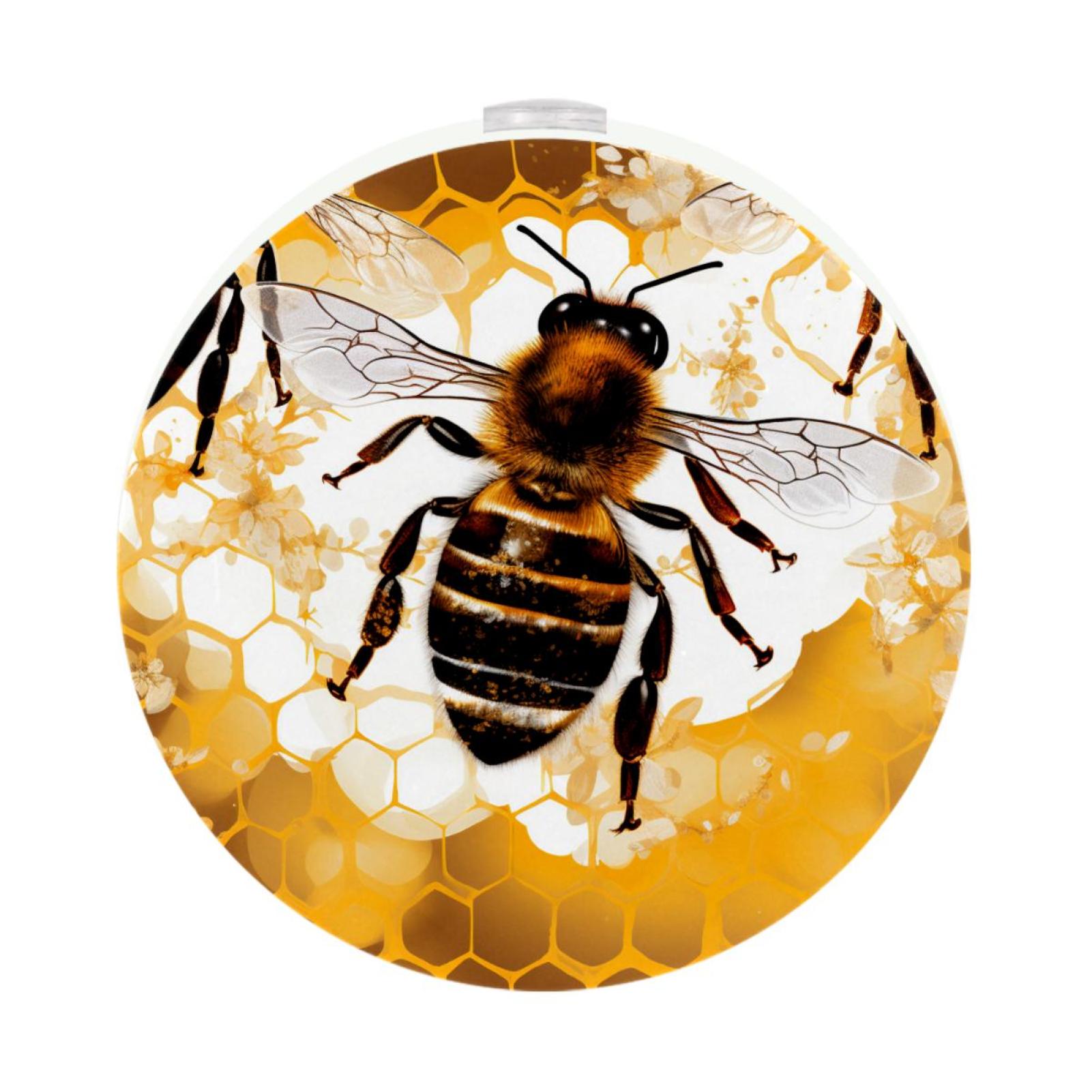 Bee Circular Night Lights - Set of 2, LED Induction Wall Light ...