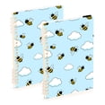 Bee Cloud Pattern A5 Notebook Set of 2 Refillable 60 Sheets Detachable ...