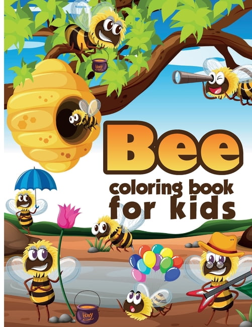 Bee Coloring Book for Kids: Charming Bee Coloring Book, Gorgeous ...