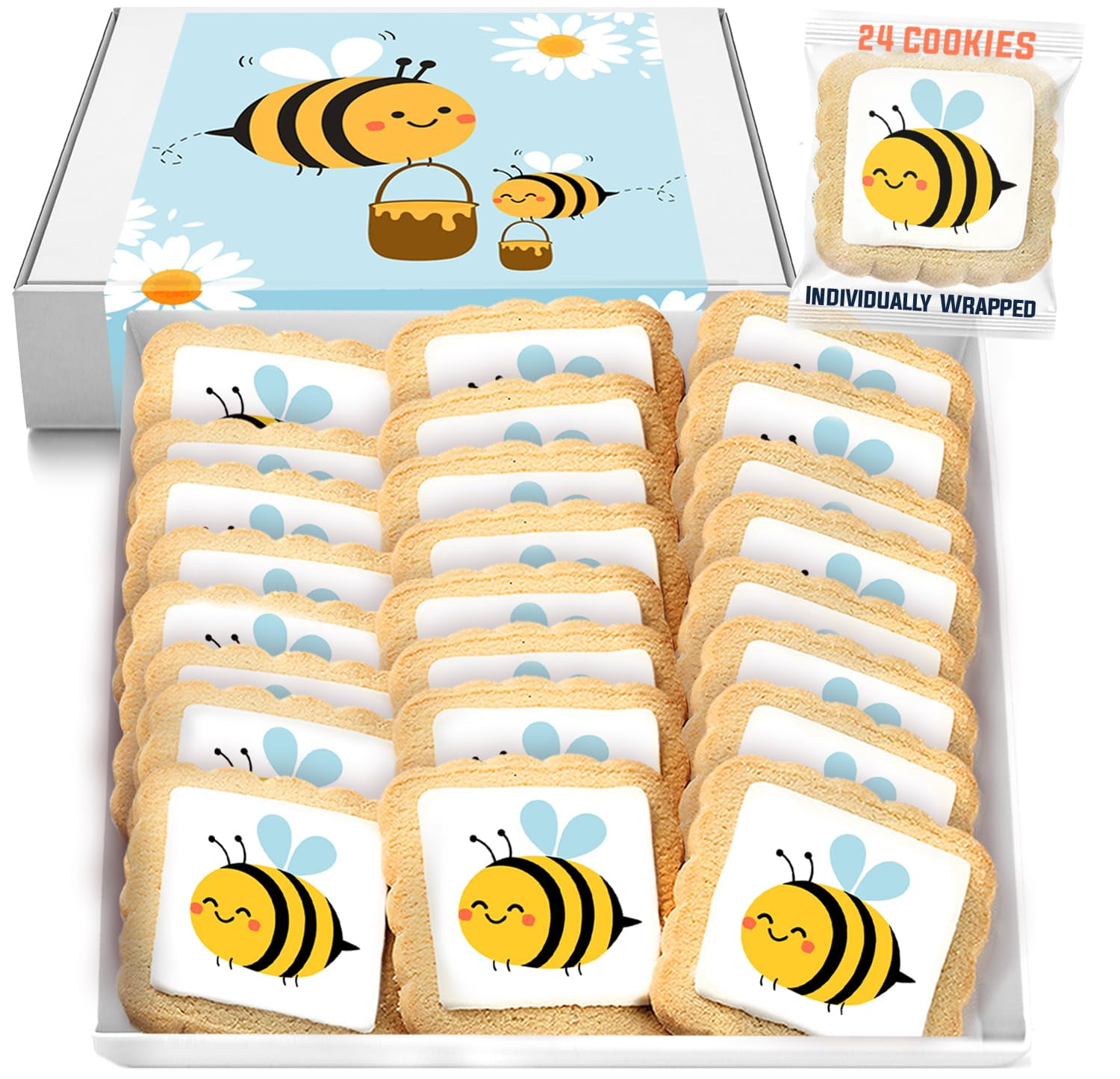 Bee Cookies 24 AJH3 Pack Bumble Bee Party Favors Decorated ...