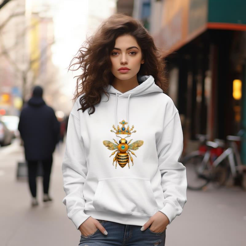 Bee Crown Honey Hive Beekeeper Bee Insect Lover Hoodie, for men & women ...