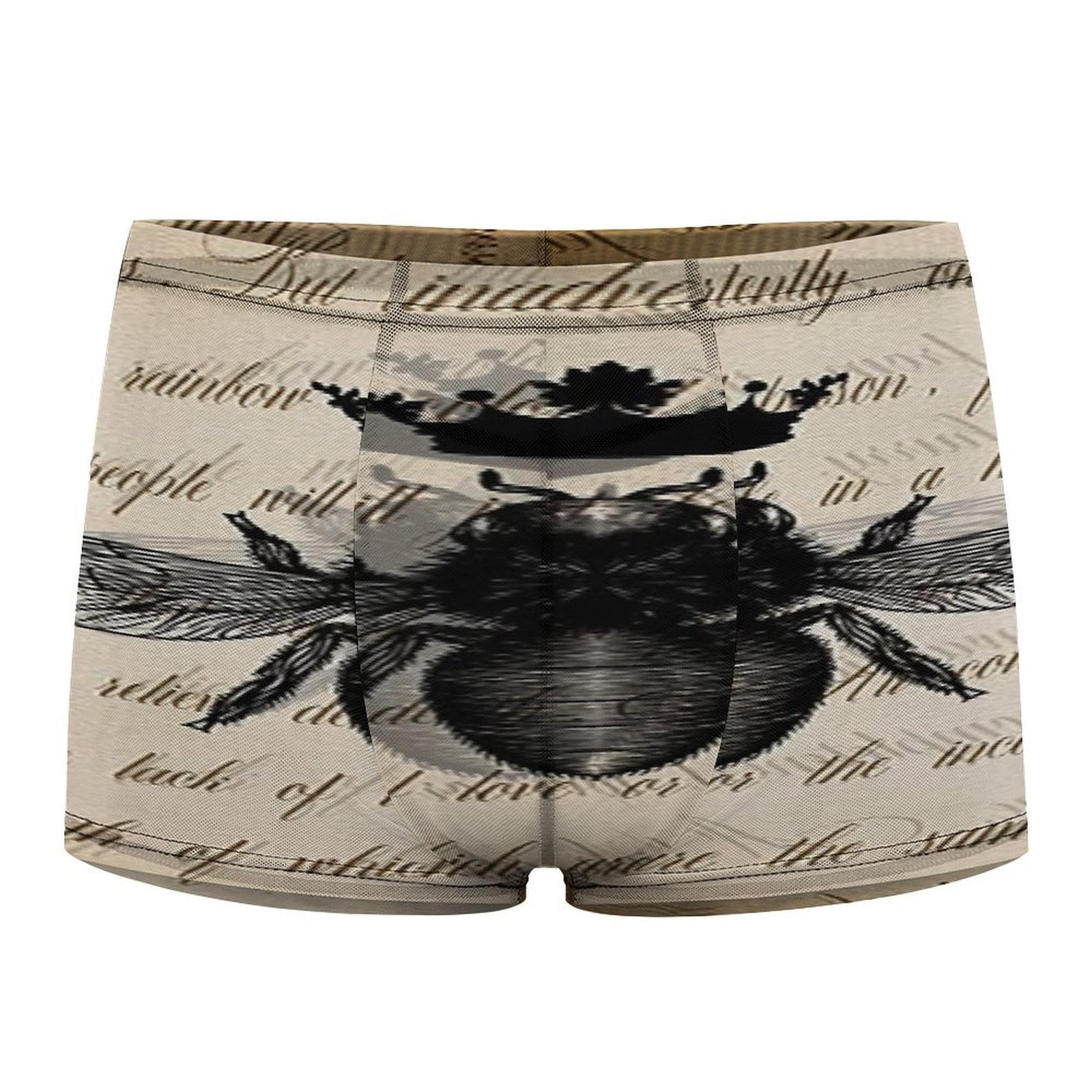 Bee Crown Retro Men's Mesh Boxer Briefs Cooling Breathable Sports ...