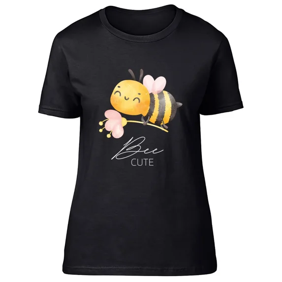 Bee Cute Funny Bumblebee Flower Nature Positive Design Unisex T-Shirt ...