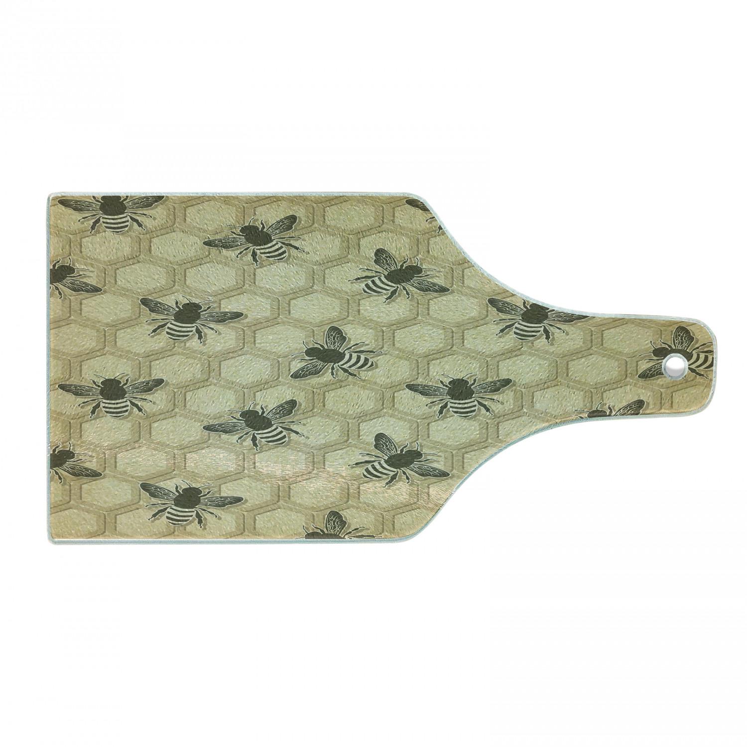 Bee Cutting Board, Eco-Friendly Beekeeping Theme Honeycomb Cells and ...