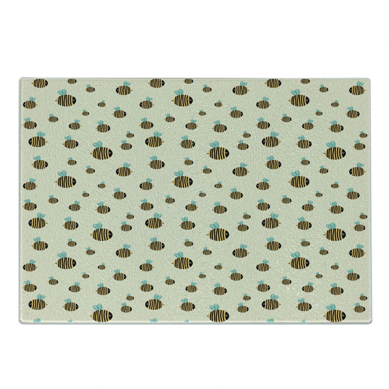 Bee Cutting Board, Flying Fat Bumble Bees Theme on Plain Background ...
