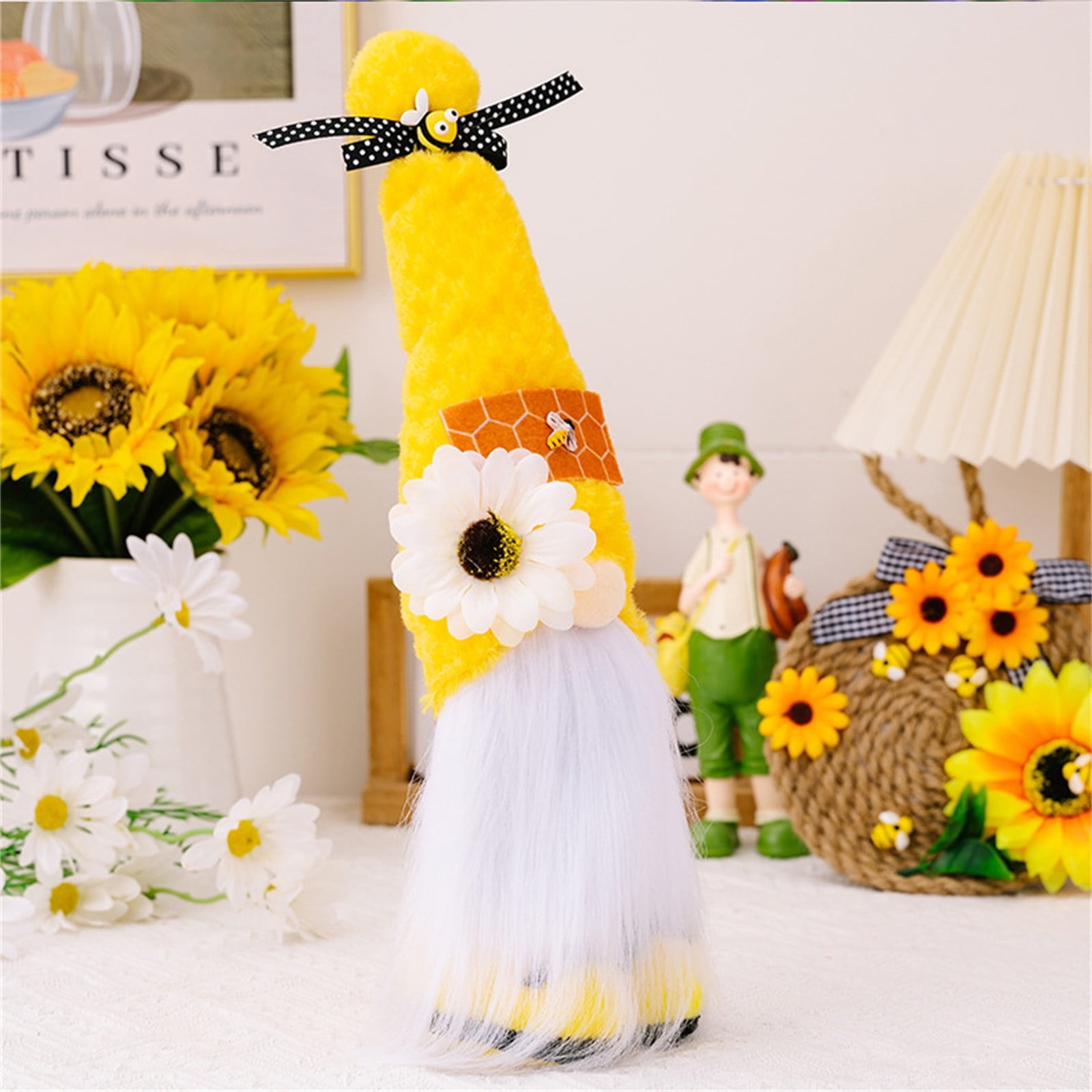 Bee Day Decorative Products Bee Festival White Flower Hat Rudolf Doll ...
