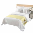Bee Dwarf Bed Runner King Size White Daisy Flower Happy Yellow ...