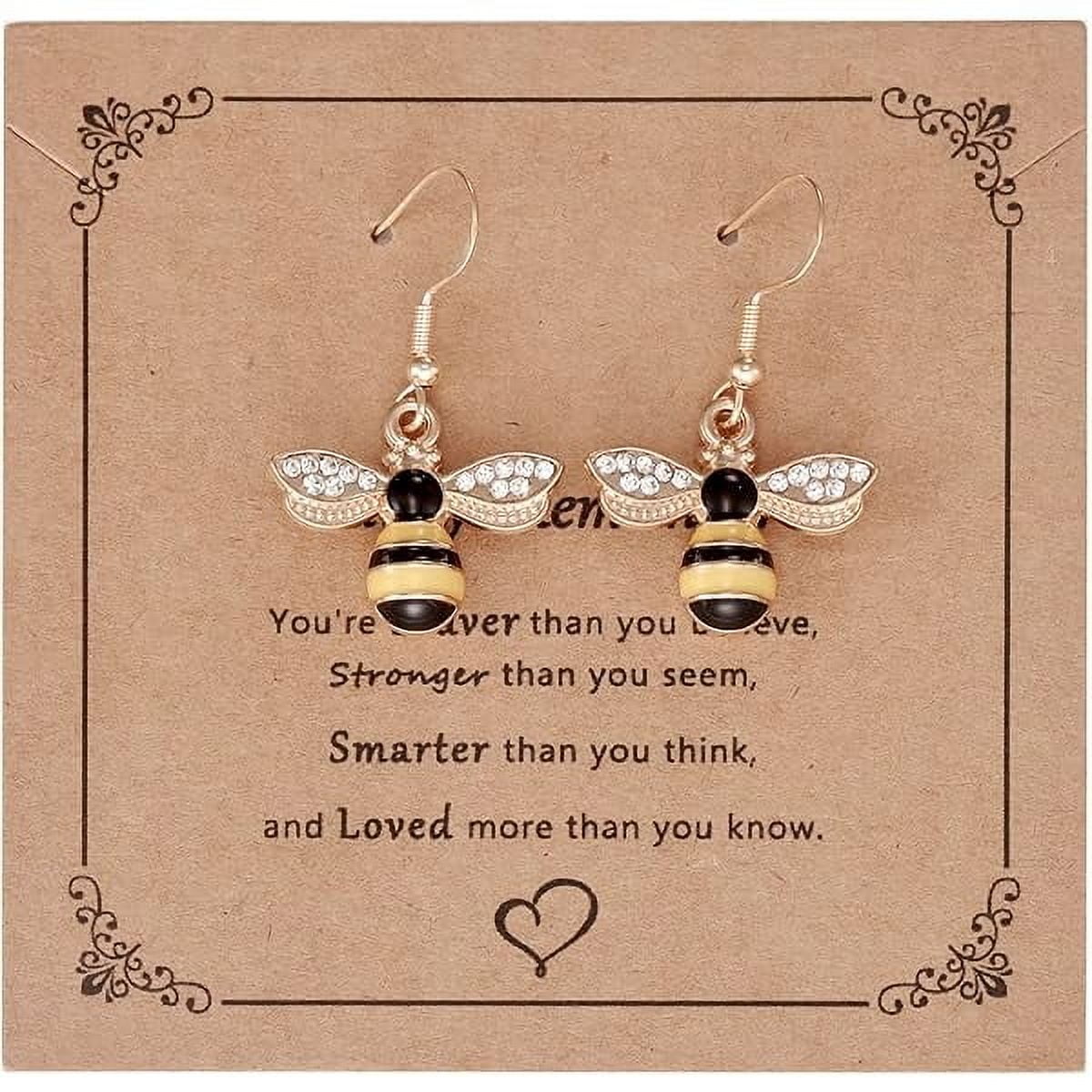 Bee Earrings for Women Gifts Gold Bumble Bee Bumblebee Jewelry Honey ...