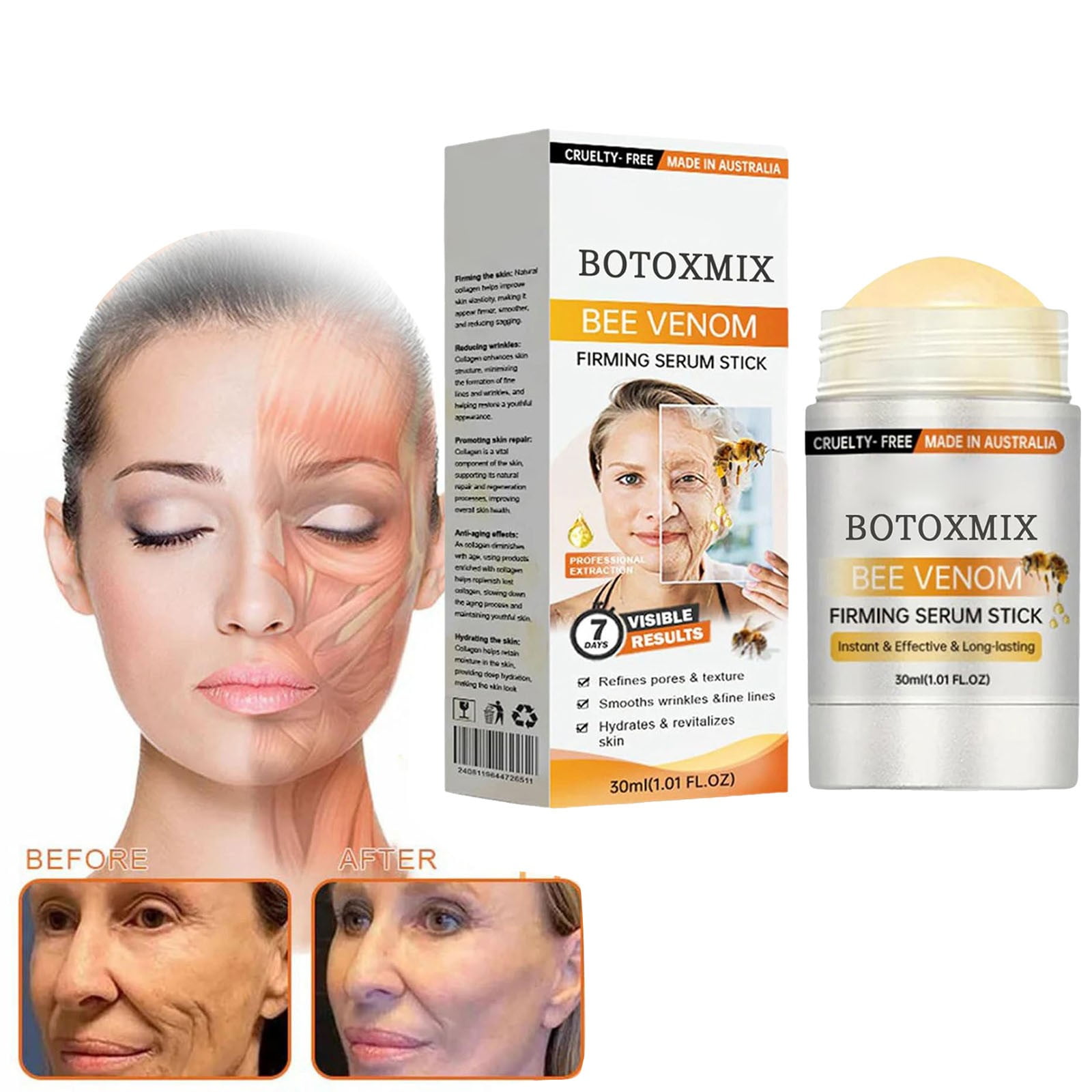 Bee Evnom Firming Serum Stick Advanced Firming -Reducing Cream, Skin ...