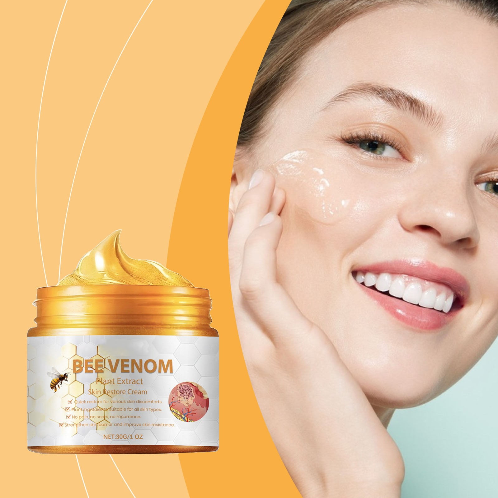 Bee Facial Care Ointment Nourishes, Moisturizes, Dilutes Facial Fine ...