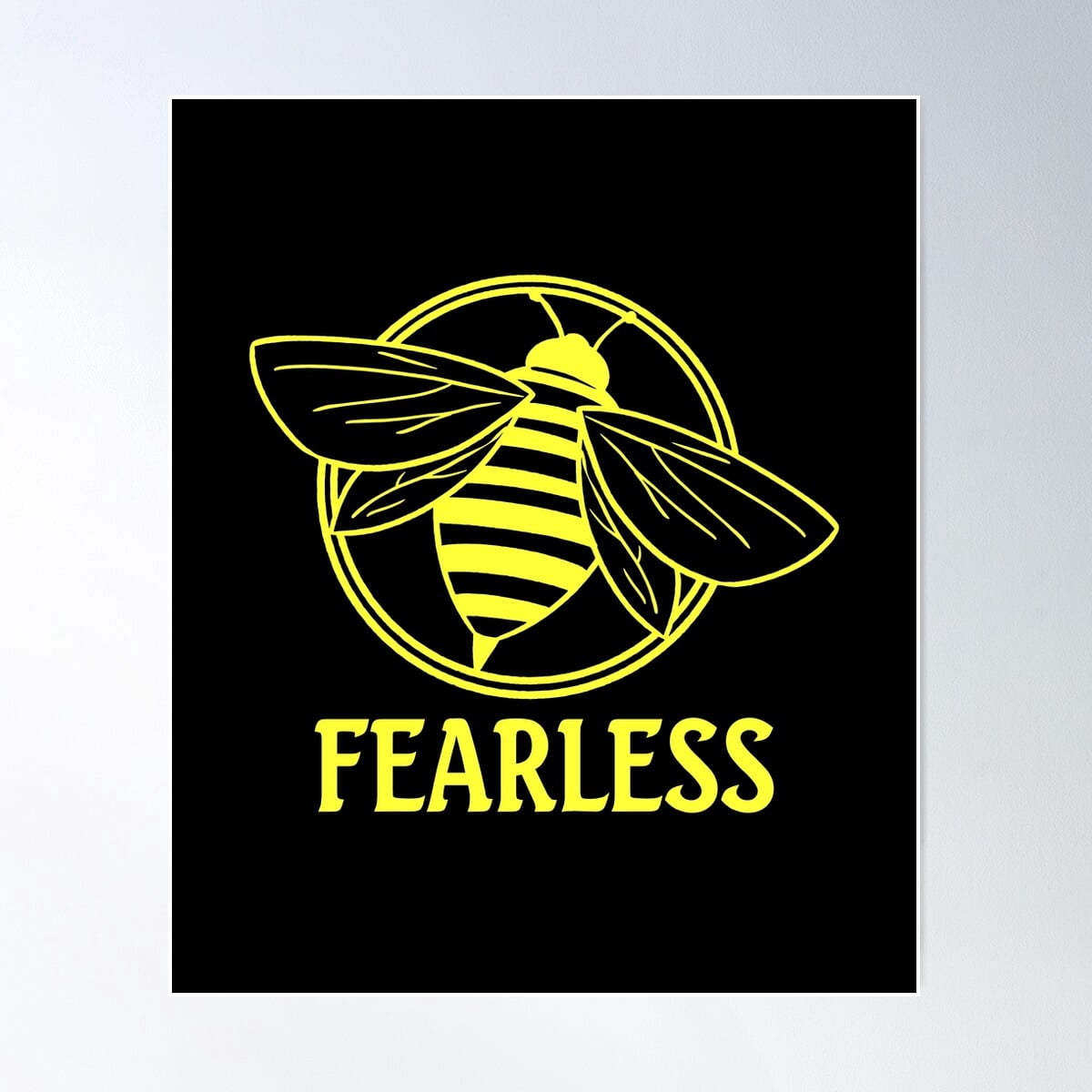 Bee Fearless Poster Wall Art, Modern Wall Decor For Living Room Bedroom ...
