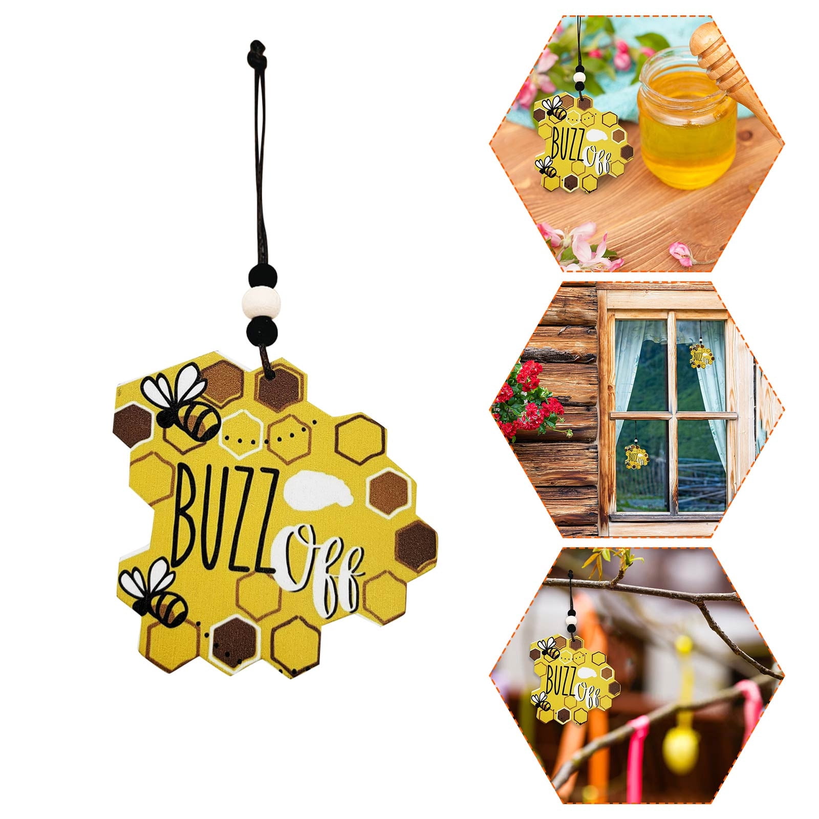 Bee Festival Decorations Pendant Creative Style Wooden Beehive ...