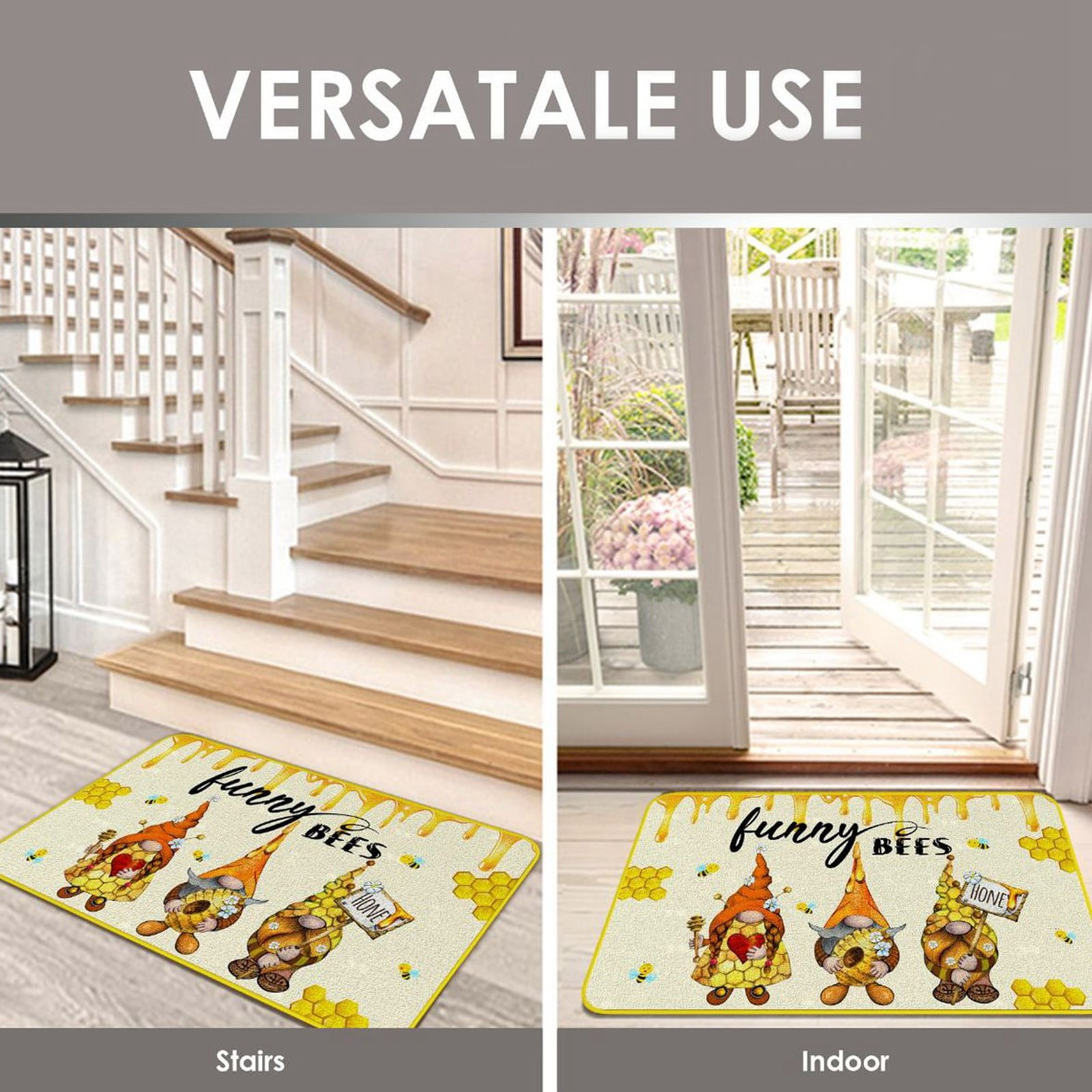 Bee Festival Outdoor Rug Kitchen Floor Mat Dwarf Carpet Entrance Foot ...