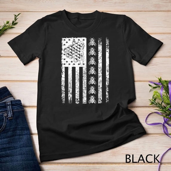 Bee Flag Honey Bees Keeper Lover Beekeeping Bee Themed T-Shirt Unisex T ...