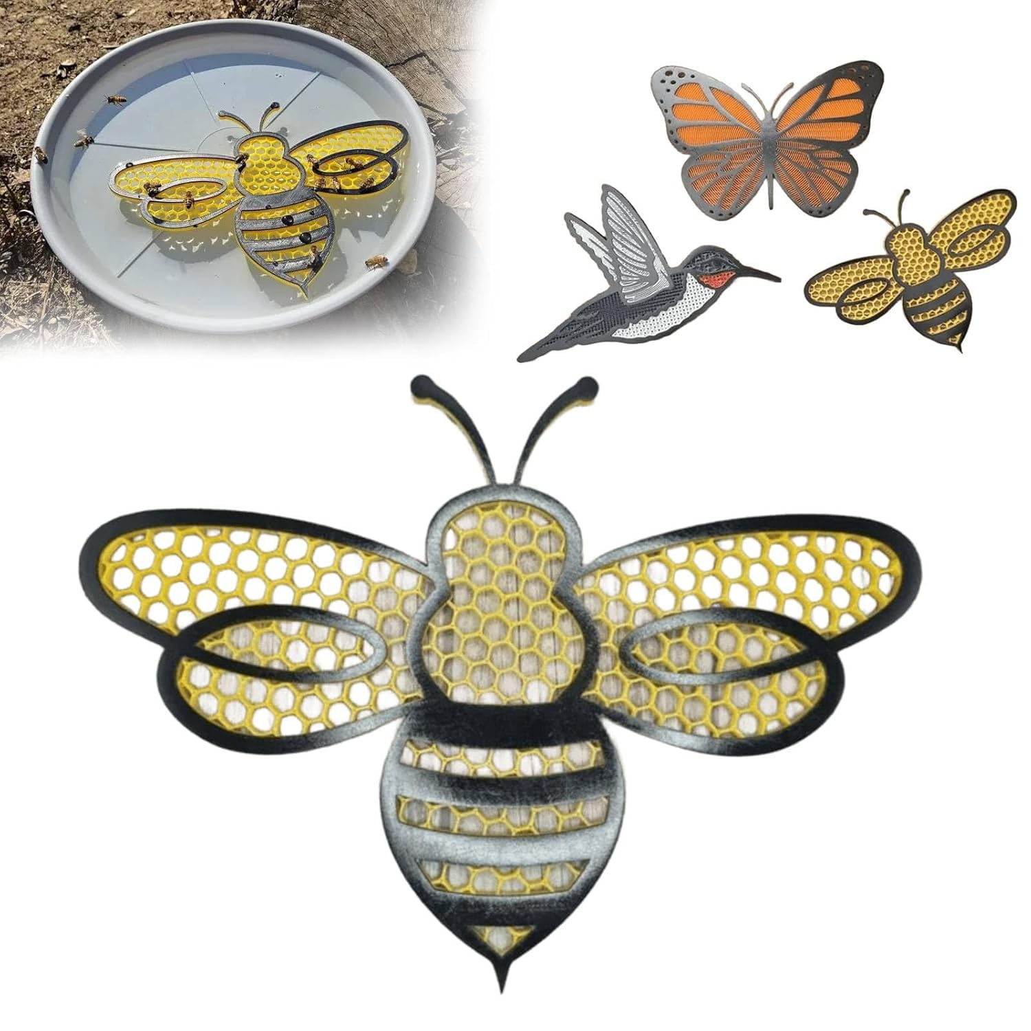 Bee Floating Island - Dreamy and Natural Water Art, 6" Floating Bee ...