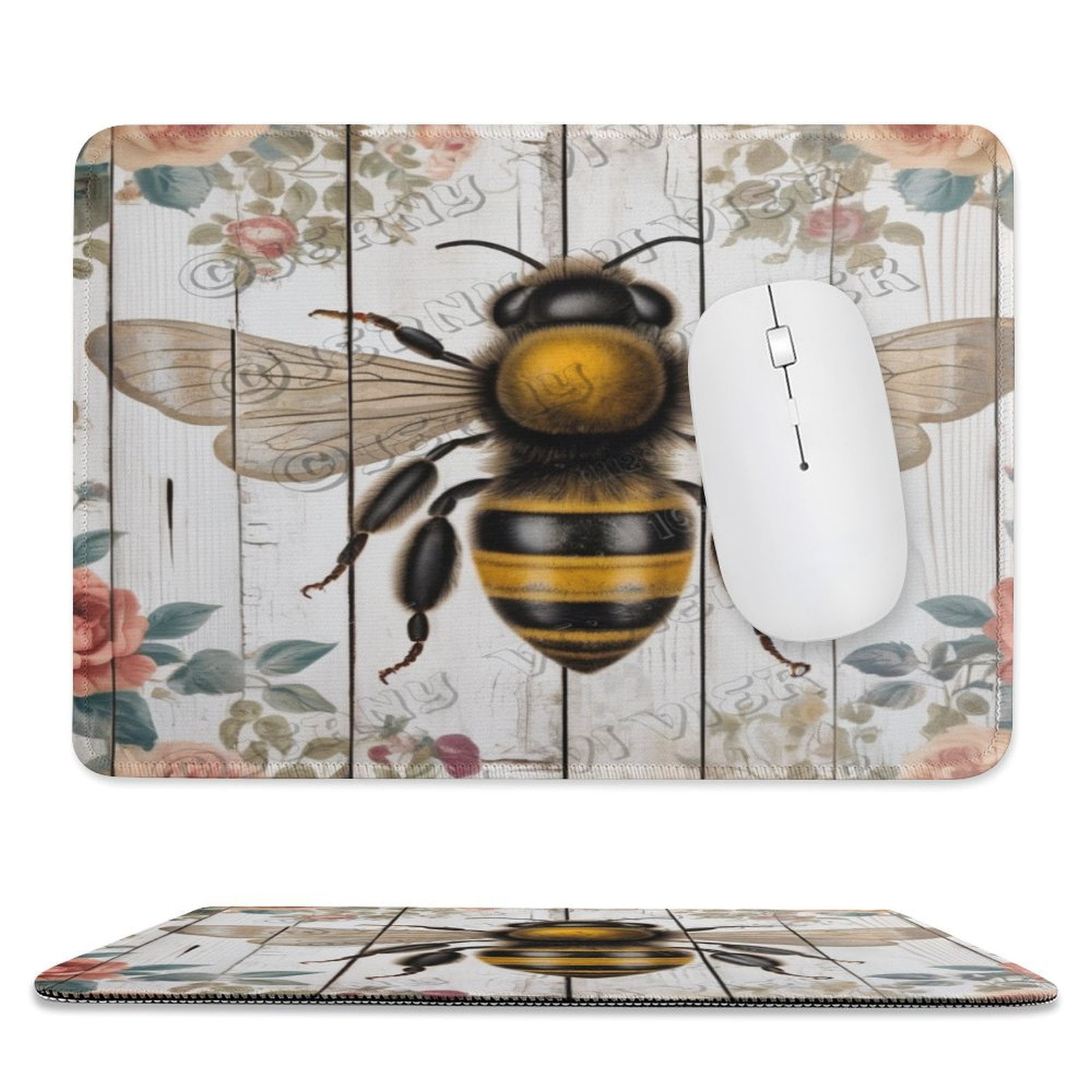 Bee & Flower And Blue Butterfly Mouse Pad - Studio Series, Computer ...