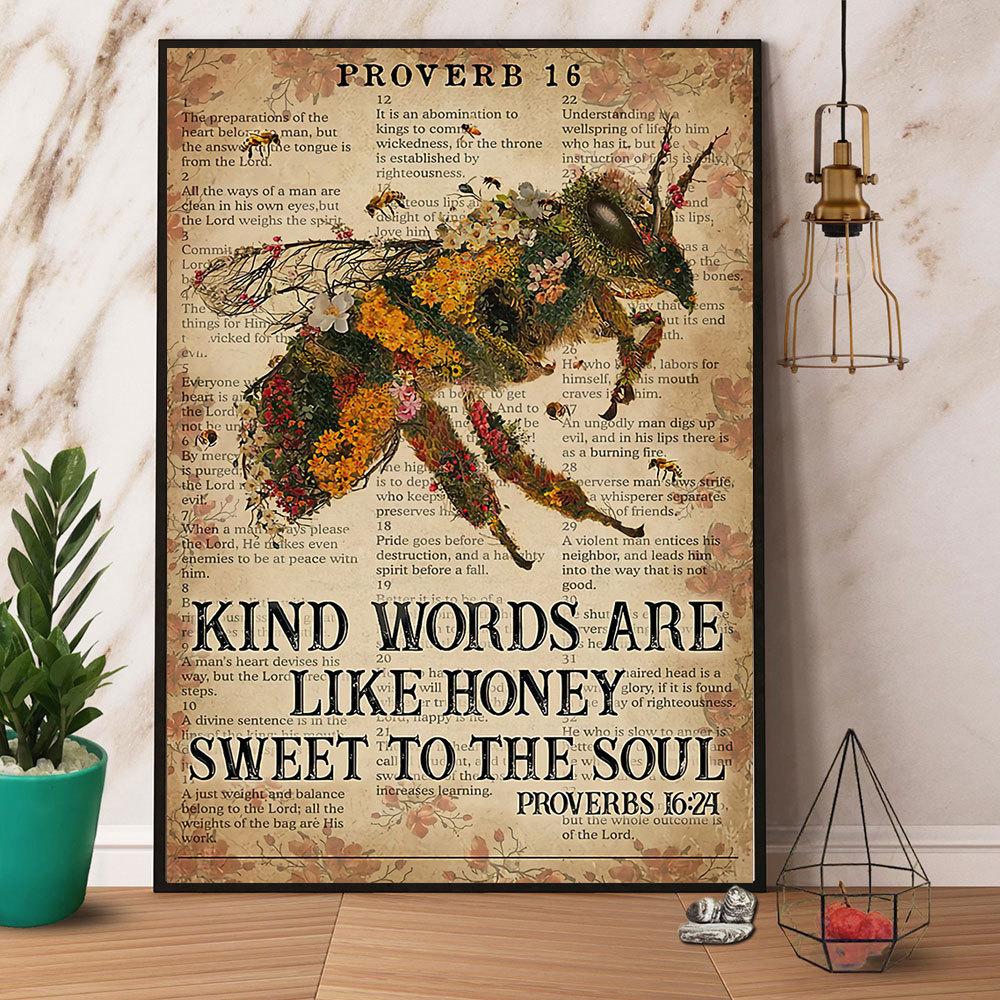 Bee Flower Kind Works Are Like Honey Sweet To The Soul Paper Poster No ...