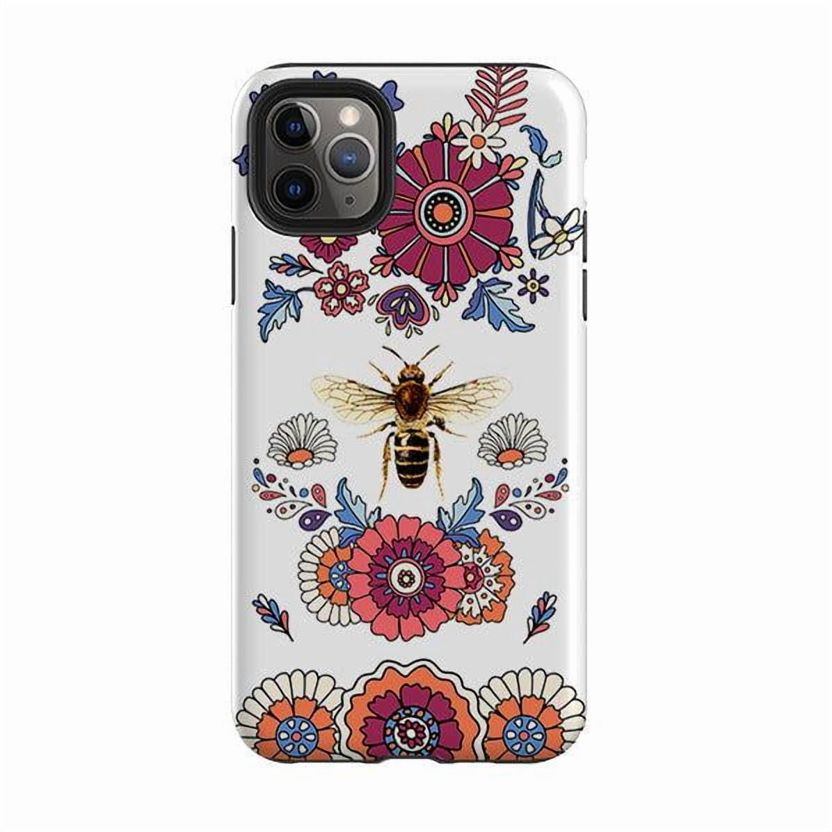 Bee Flower Power Groovy Retro Phone Case for iPhone 16 15 14 13 12 11 ...