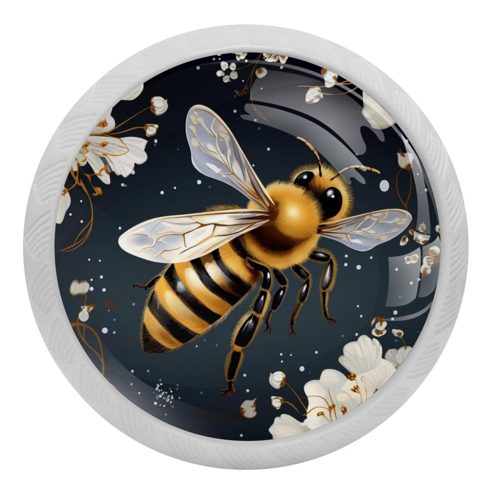 Bee Fluorescent Drawer Pulls: Round 4-Pack with Glow-in-the-Dark Knobs ...