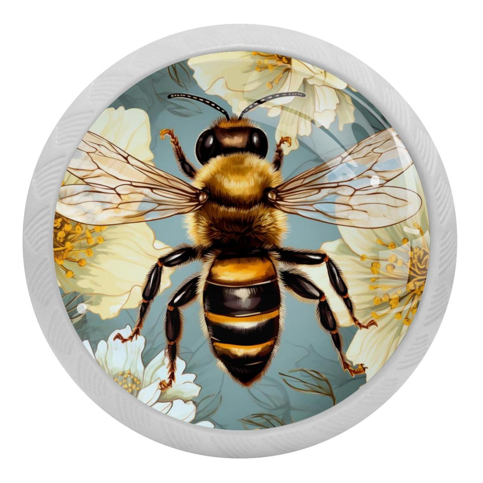 Bee Fluorescent Drawer Pulls: Round 4-Pack with Glow-in-the-Dark Knobs ...