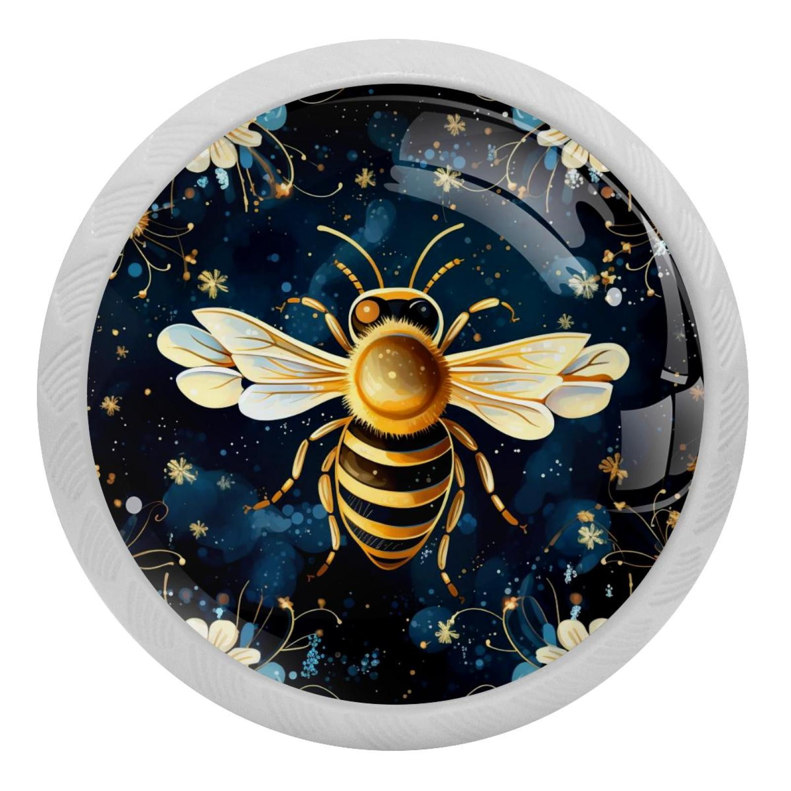 Bee Fluorescent Drawer Pulls with Screws, Round 4-Pack, Glow-in-the ...