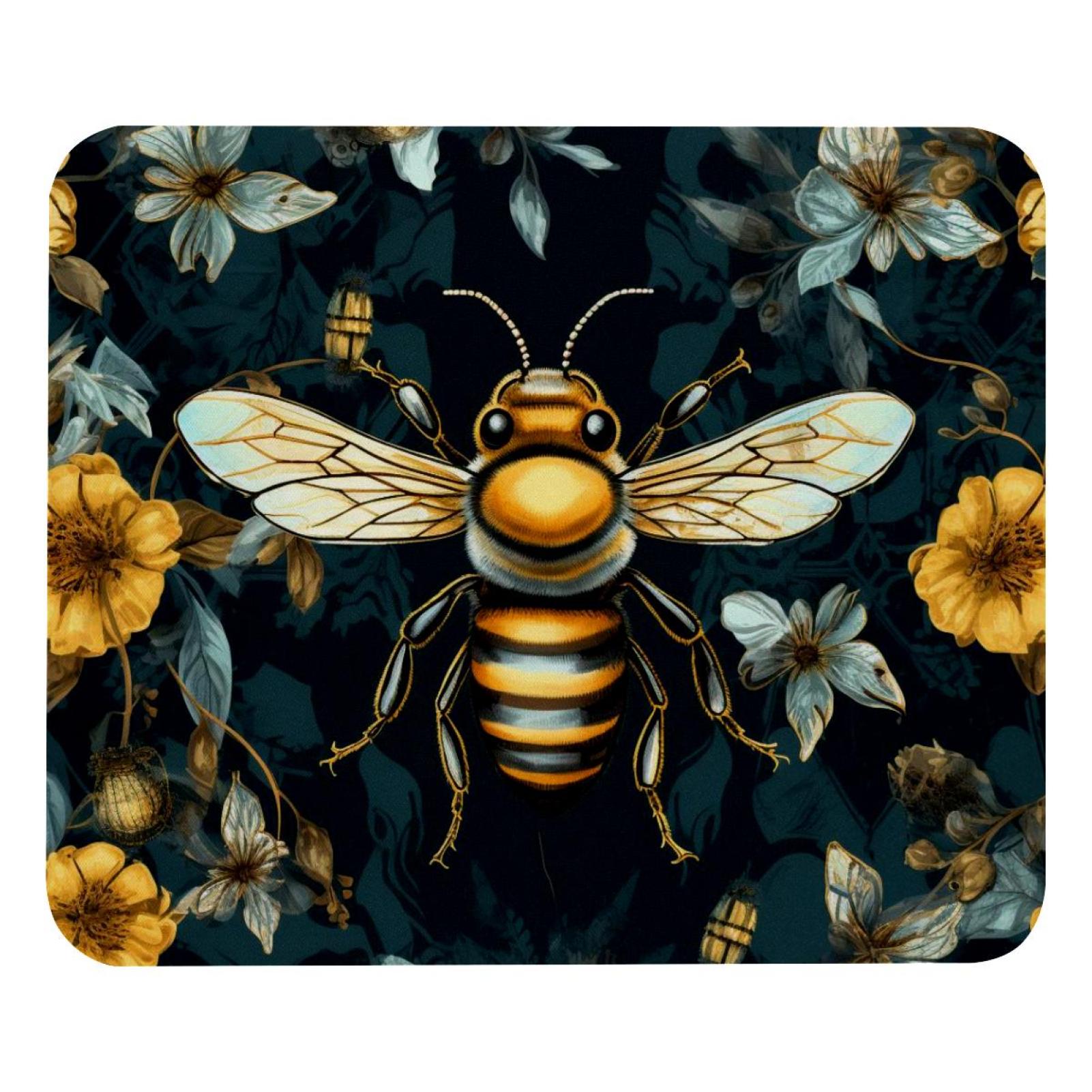 Bee Gaming Mouse Pad Desk Mat, Square 8.3x9.8 Inch Non-Slip Rubber ...