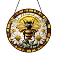Bee Garden Stained Glass Window Hanging Suncatcher, Decorative Insect ...