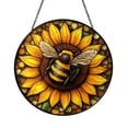Bee Garden Window Suncatcher Decor, Artistic Glass Hanging, Nature ...