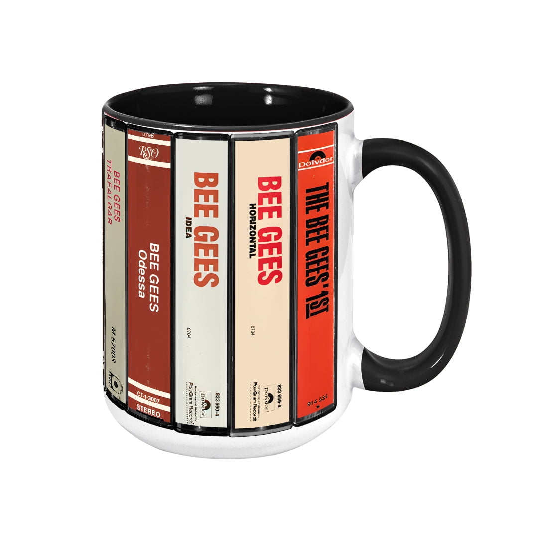 Bee Gees Albums Cassette Collection Accent Mug Pop Music Coffee Cup ...