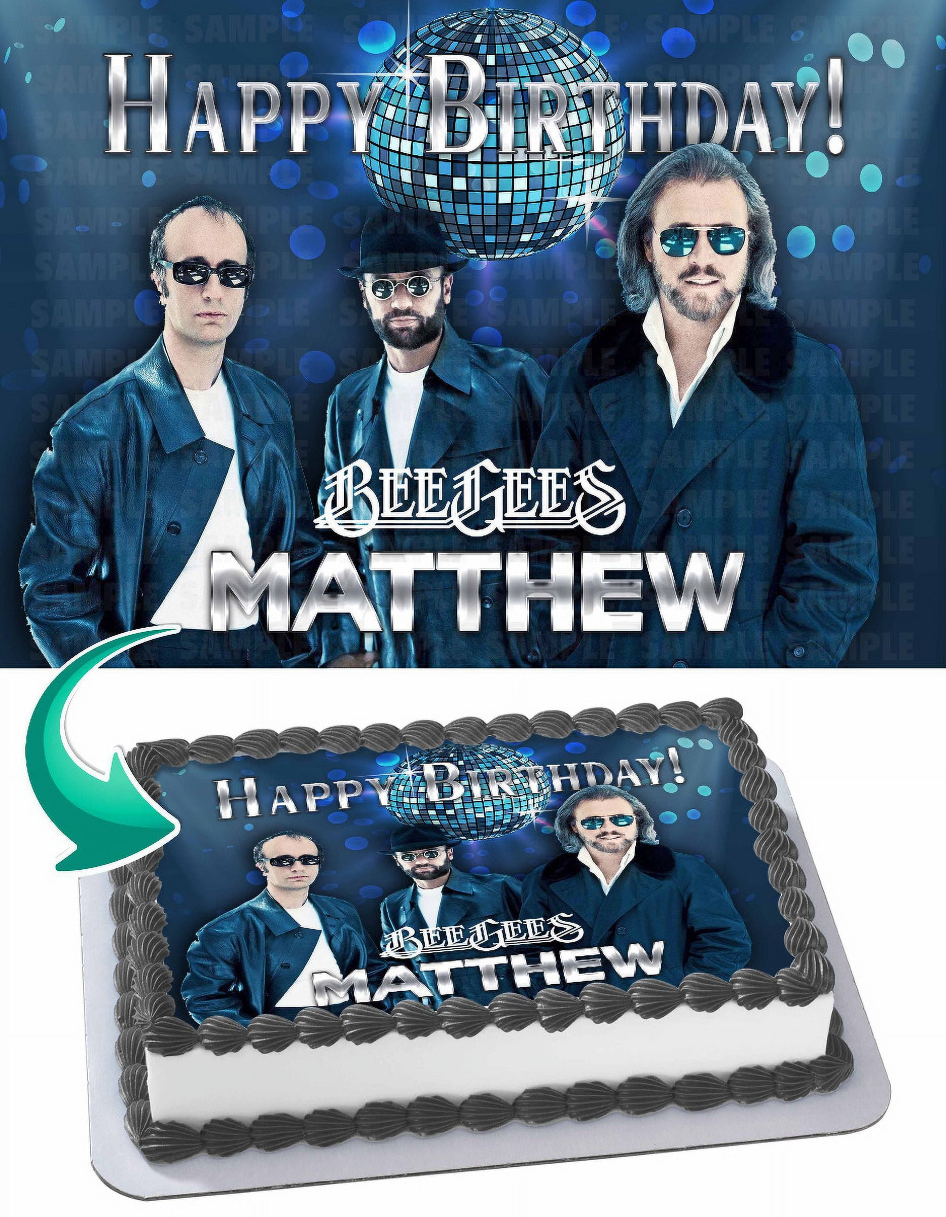 Bee Gees Edible Cake Image Topper Personalized Birthday Party 1/4 Sheet ...