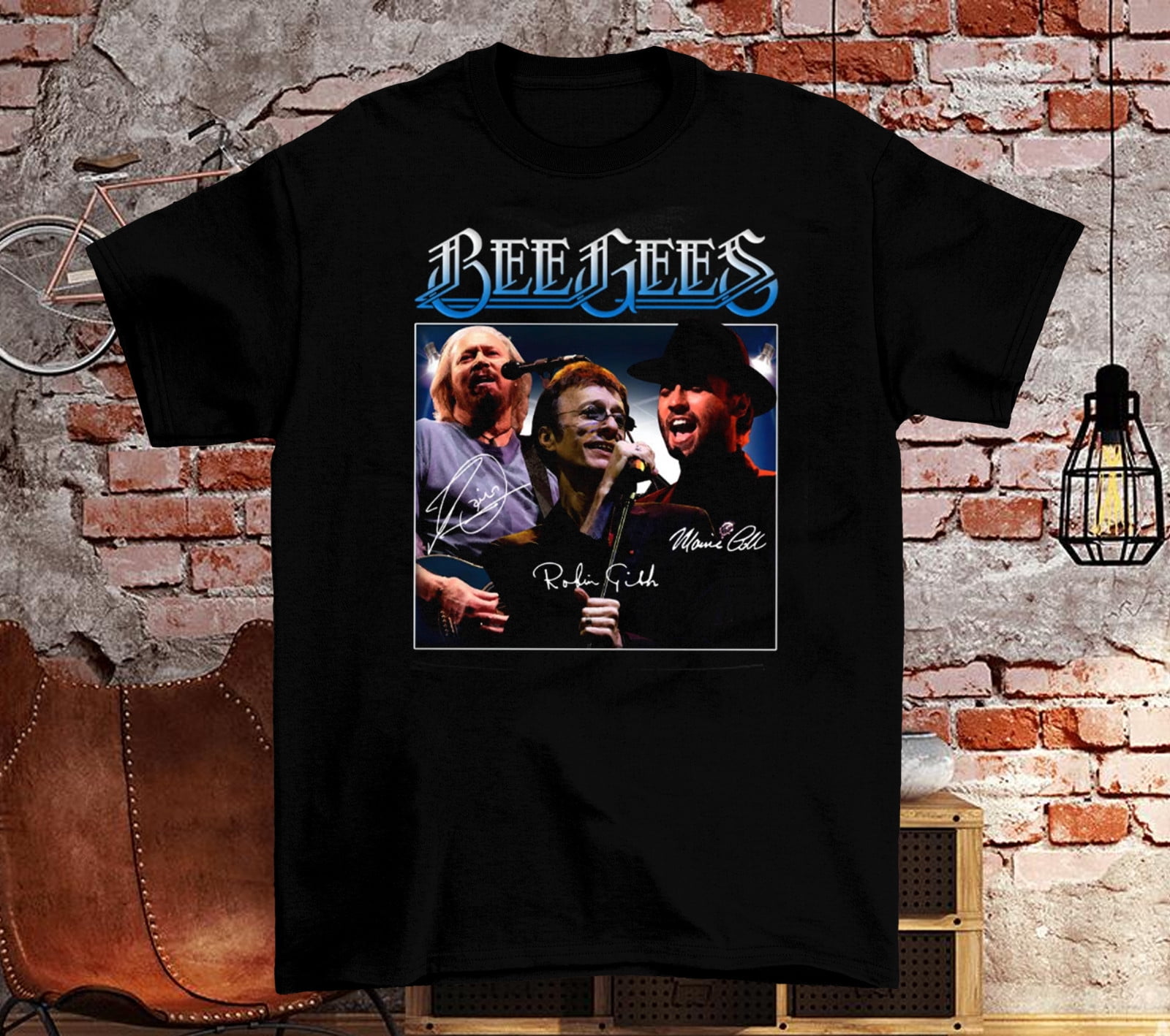 Bee Gees Musical Vintage Style Signature Black All Size T-Shirt ...