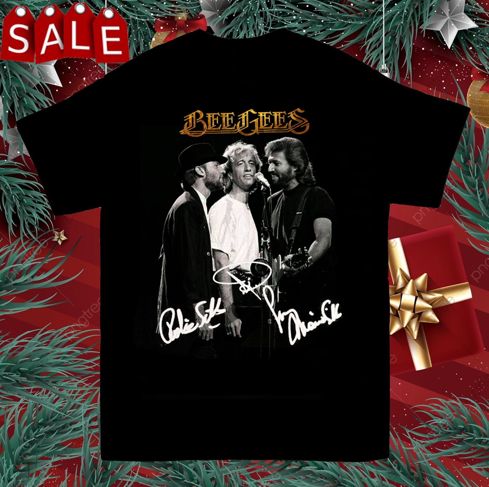 Bee Gees Performance Signed Cotton Black Men T- Shirt S-345XL - Free ...