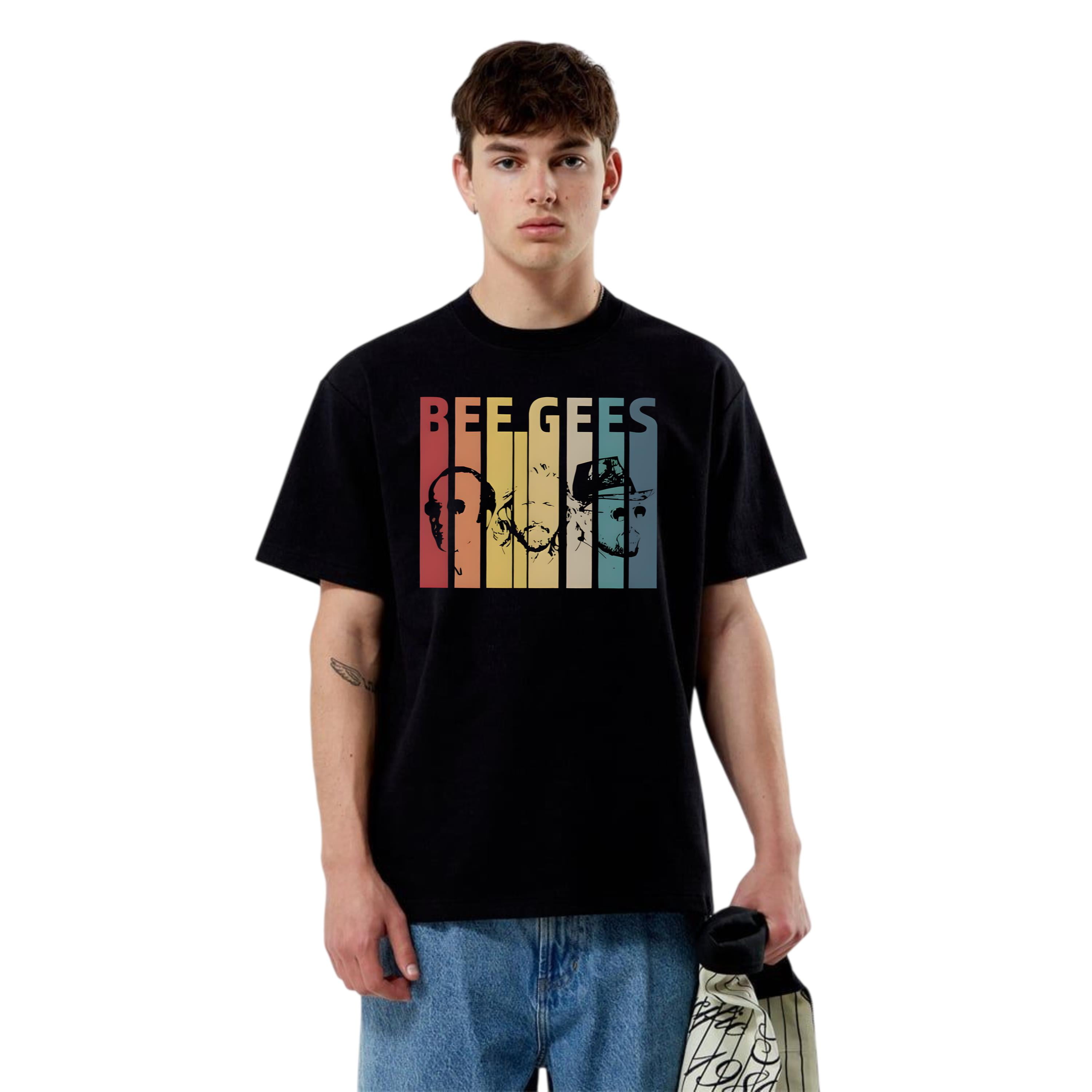 Bee Gees T-Shirt Graphic Art New Disco Pop Stayin' T-Shirt, for men ...