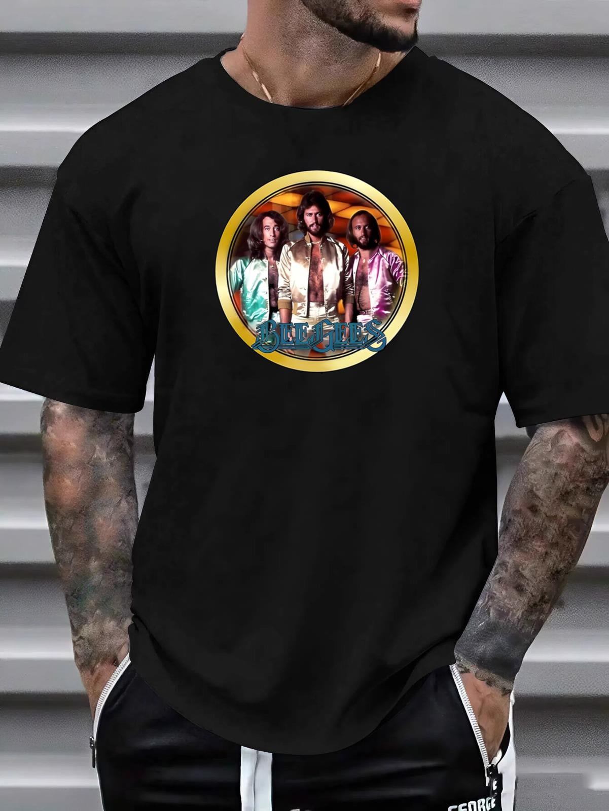 Bee Gees The Music Band 1970s Vintage Throwback Fan Design Unisex T-Shirt, for men & women, up ...