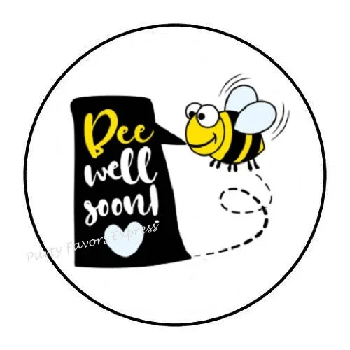 Bee Get Well Soon Envelope Seals Labels Party Favors Stickers Phone ...