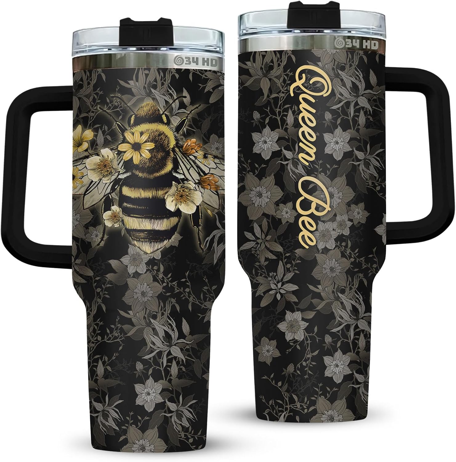 Bee Gifts for Bee Lovers, Queen Bee Tumbler 40 Oz Stainless Steel with ...