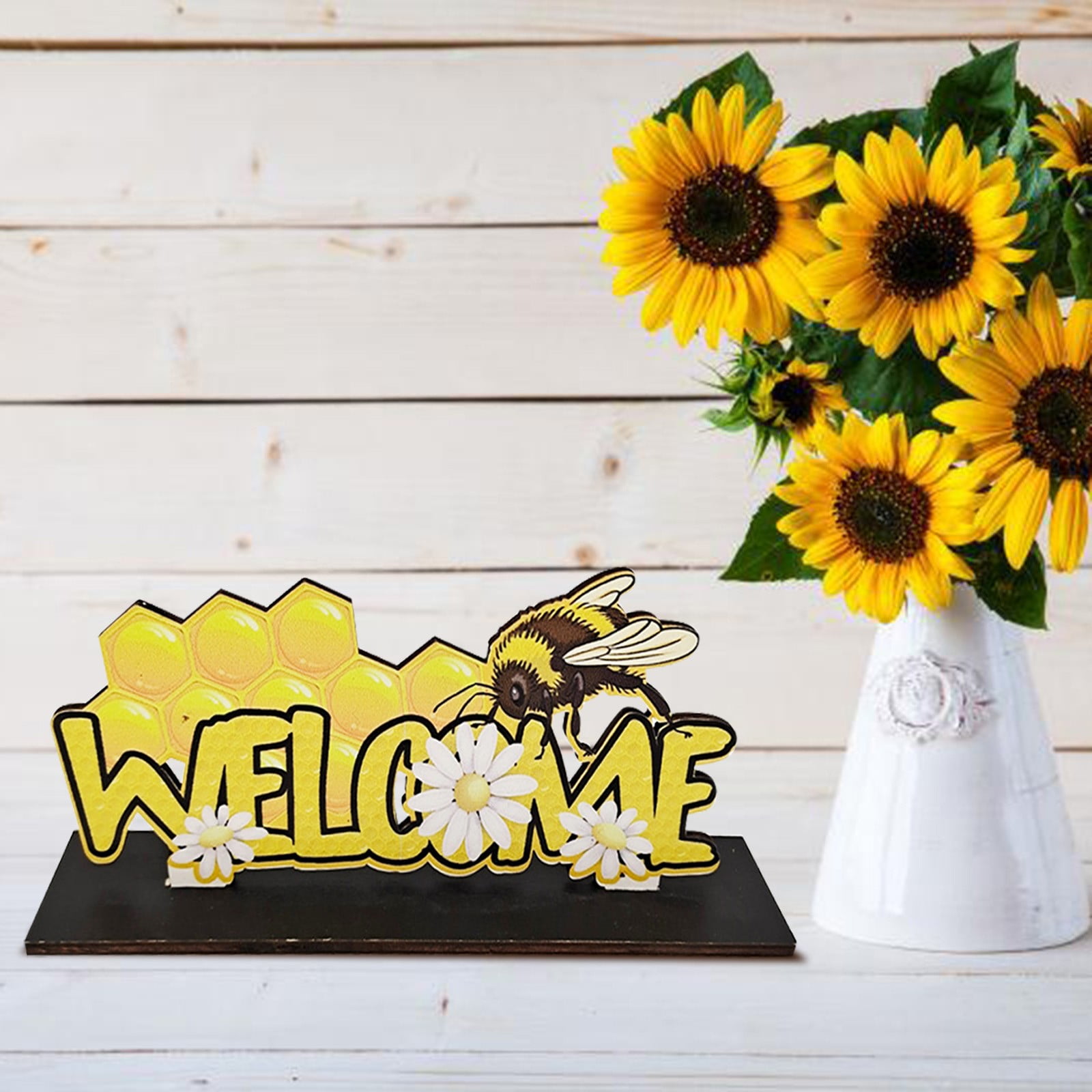 Bee Gifts Honeybee Festival Wooden Table Decorations Wooden Bee ...