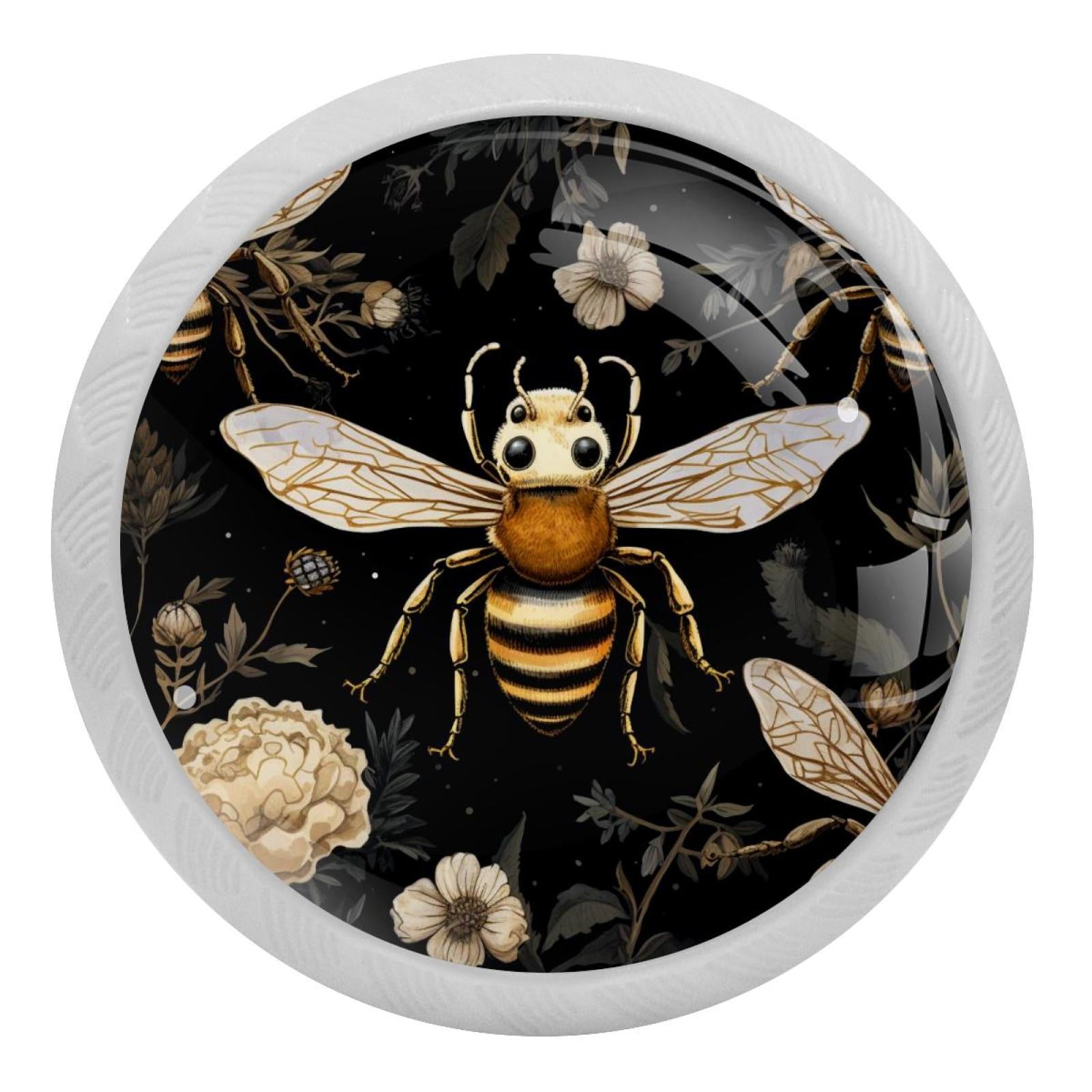 Bee Glow-in-the-Dark Fluorescent Drawer Pulls with Screws - Round 4 ...