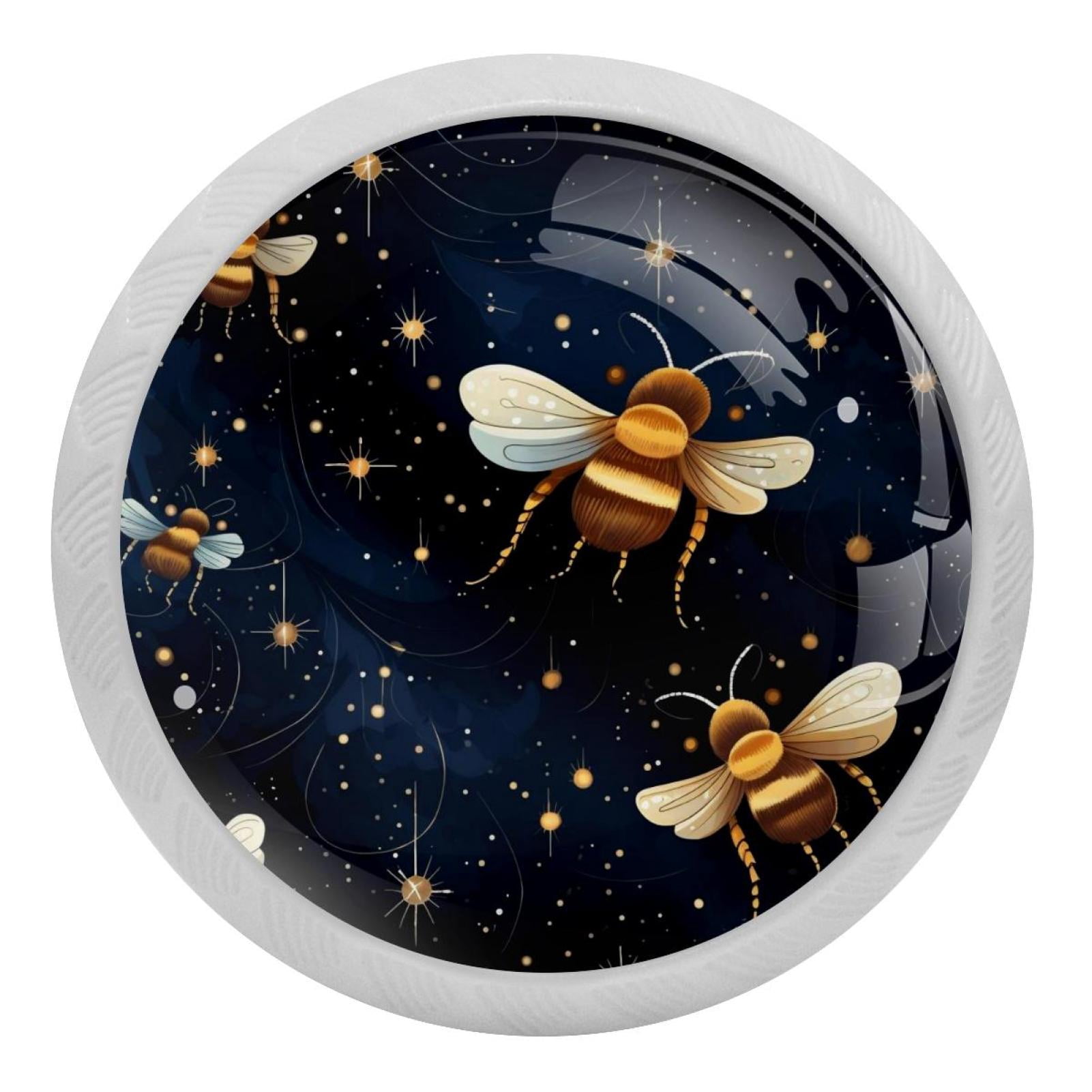 Bee Glow-in-the-Dark Fluorescent Drawer Pulls with Screws - Round 4 ...